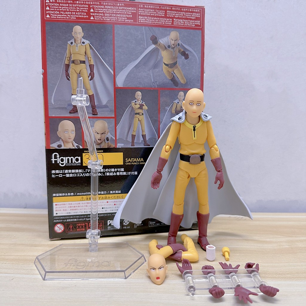 Figma 310 One Punch Man ไซตามะครูหัวล้านเคลื่อนย้ายได้รูปชนิดบรรจุกล่อง ...