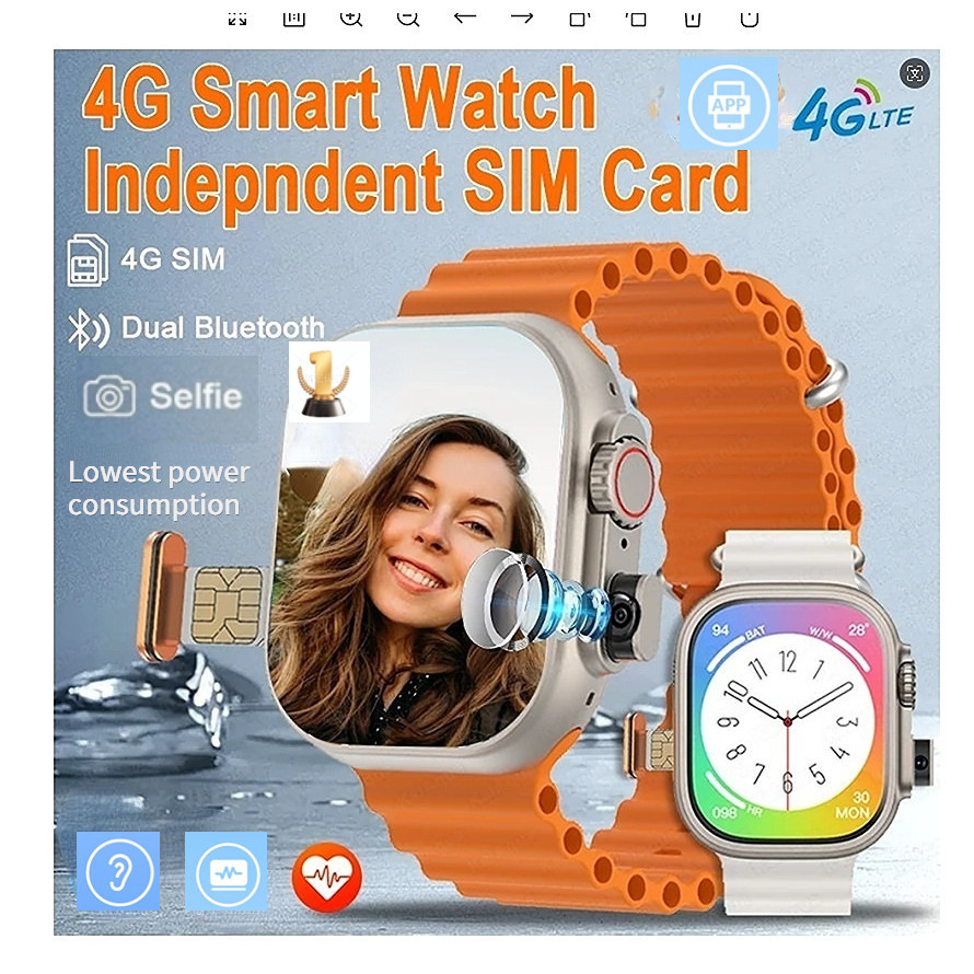 T83 Pro นาฬิกาโทรศัพท์ 4G โทรซิมการ์ดสมาร์ทวอท์ชกล้องบลูทูธ Smartwatch ...