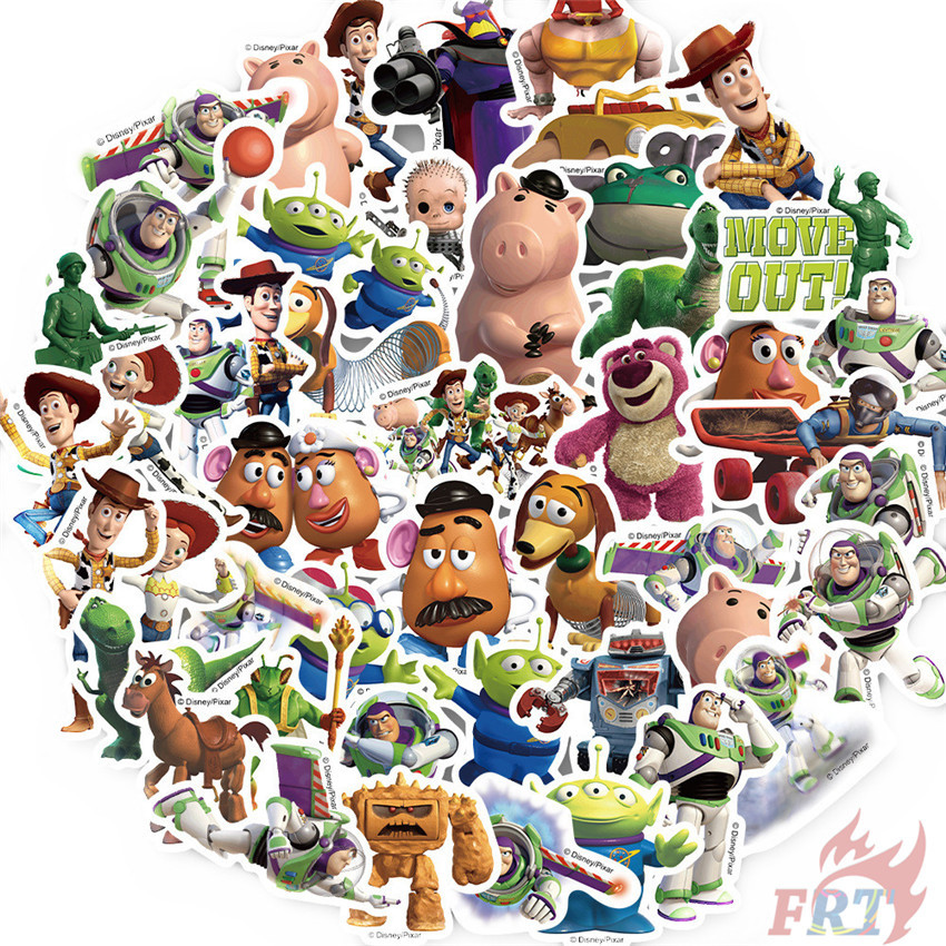 50ชิ้น/เซ็ต สติ๊กเกอร์ 3D Toy Story Series 01 แฟชั่น DIY สติ๊กเกอร์กัน ...