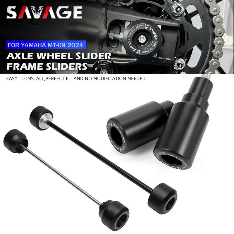 SV 2024 For YAMAHA MT-09 Frame Sliders Rear Front Fork Axle Wheel Crash ...