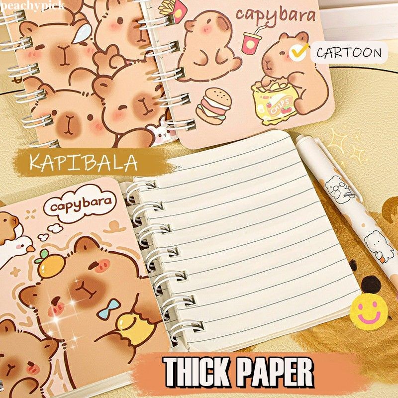 peachypickน่ารัก Capybara A7 Coil Book Student Pocket Notebook สมุด ...