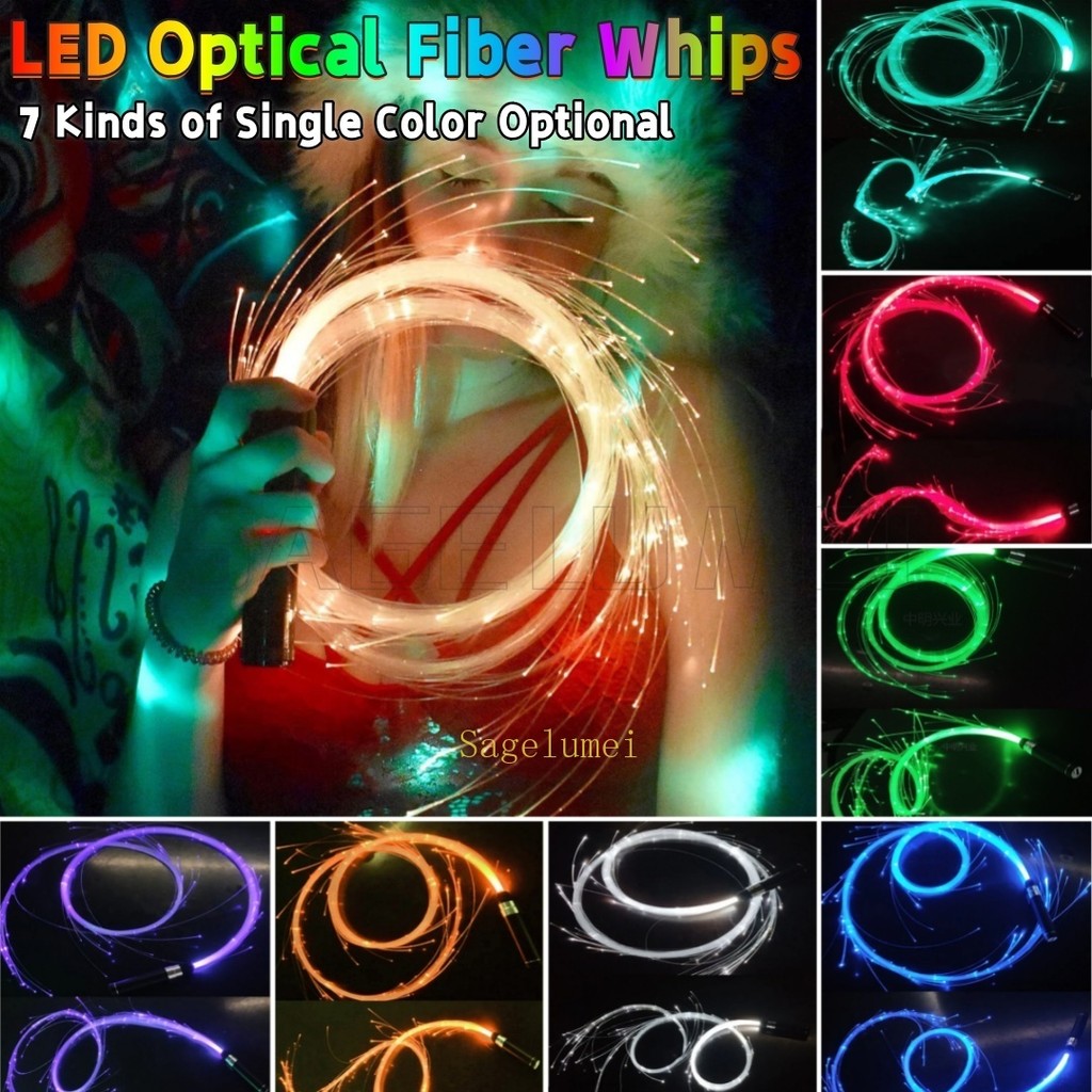 แส้ไฟเบอร์ออปติก LED แบบชาร์จไฟได้ Super bright Fiber optical Pixel ...
