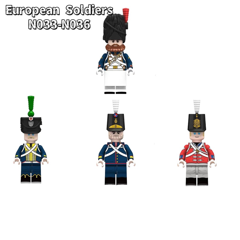 โมเดลเกมอนิเมะทหารยุโรป N033-N036 ประกอบบล็อกของเล่นเพื่อการศึกษาสำหรับเด็ก ของขวัญวันเกิด ...
