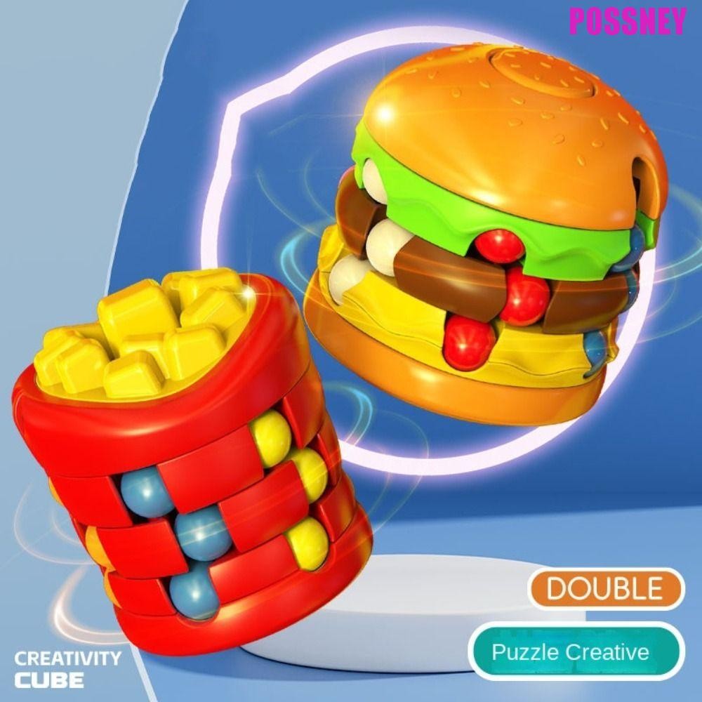 Possney Magic Bean Cube, French Fries Brain Teaser Magic Cube ของเล่น ...