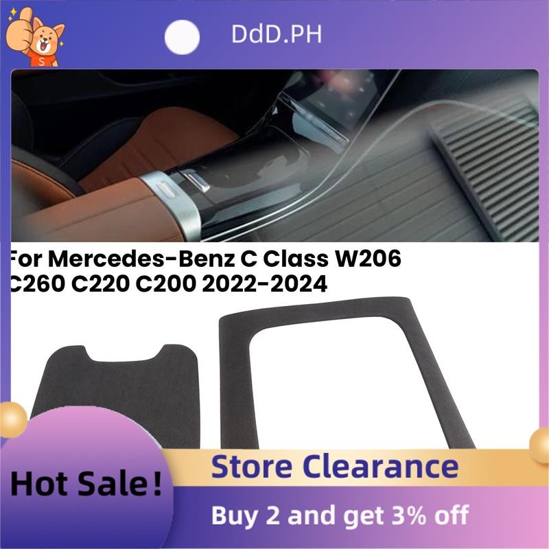 รถแผงควบคุมกลางตกแต่งฝาครอบตกแต่ง Fit สําหรับ Mercedes-Benz C Class W206 C260 C220 C200 2022 ...