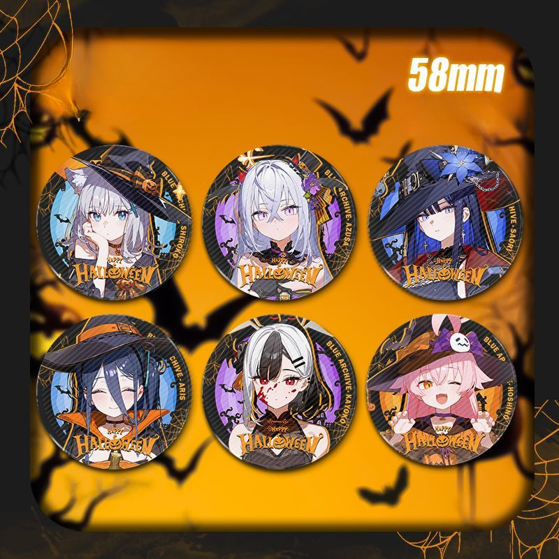 Blue Archive Hoshino Azusa Kayoko Shiroko Halloween badge จี้เป้สะพาย ...