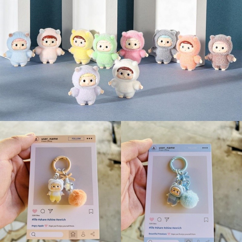 อุปกรณ์ DIY พวงกุญแจ Flocking Mini Ozai ของเล่นนิ้วมือตกแต่งจี้ตกแต่ง ...