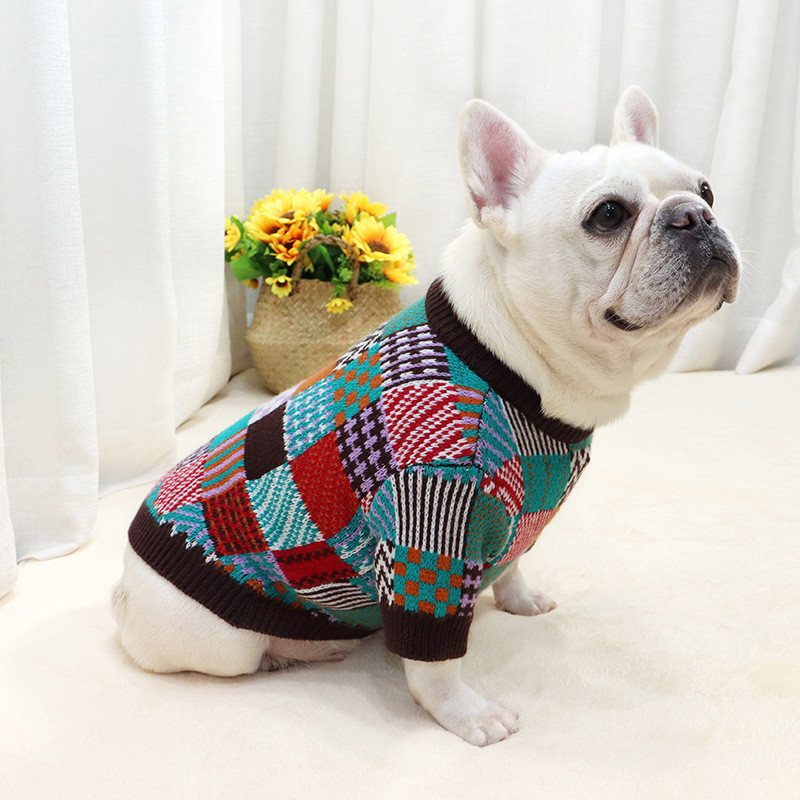 GOU-HOME เสื้อหมา หรับ French Bulldog ฤดูใบไม้ร่วงและฤดูหนาวสไตล์ ...
