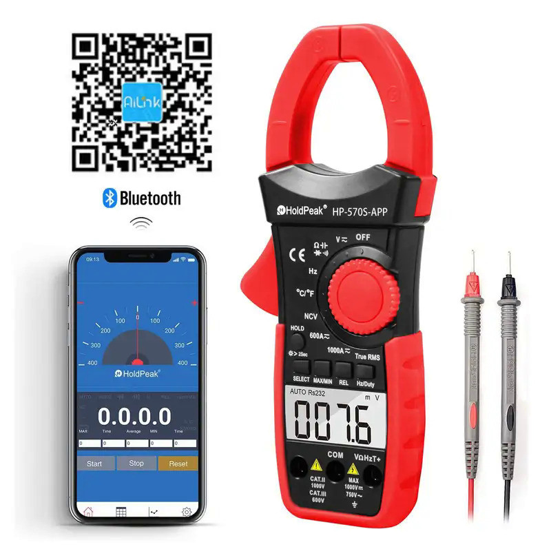 Clamp Type Multimeter HP-570S-APP AC/DC Volt Amp Digital 6000 Count NCV ...