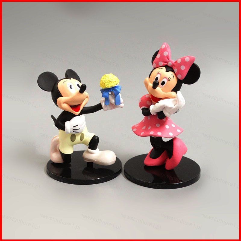 Jason 2 ชิ้น Mickey Mouse Action Figure ข้อเสนอโรแมนติก Take ดอกไม้ ...
