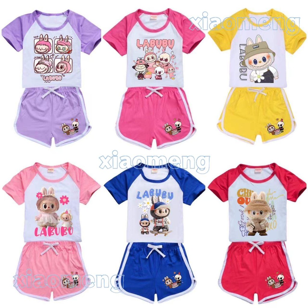 labubu clothes popmart labubu shirt and shorts set for kids A9 | Shopee ...