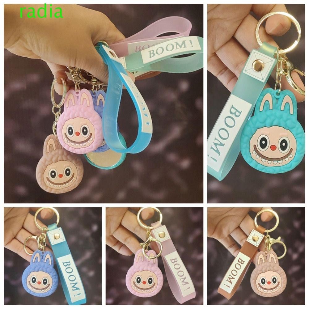 RADIANTZAP Labubu พวงกุญแจตุ๊กตา,แกะ Anti-lost Labubu PVC จี้,พวงกุญแจ ...
