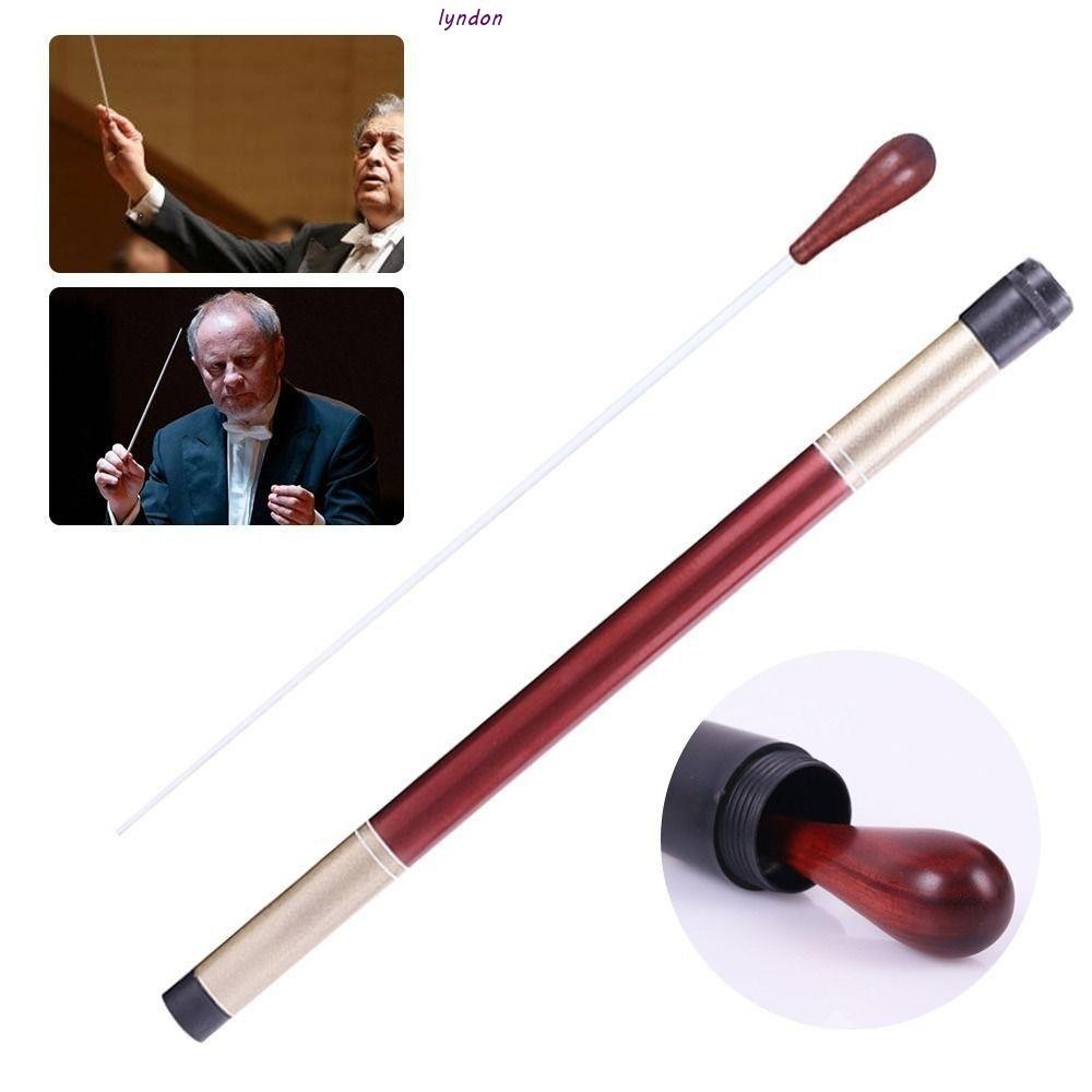 LYNDON Conductor Stick, ท่อไฟเบอร์ไม้มะเกลือไม้ Orchestra Band, Rhythm ...