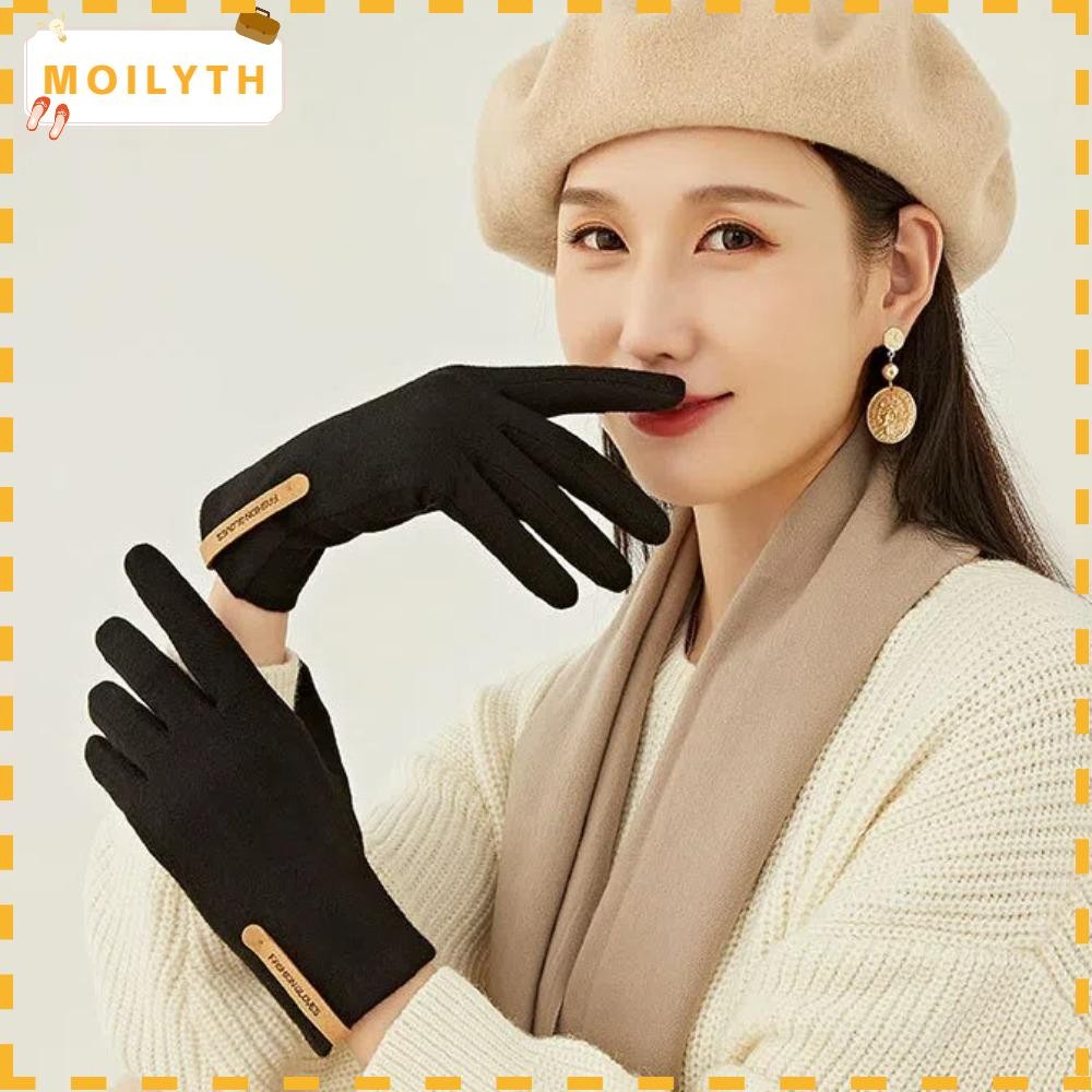 ถุงมือฤดูหนาว MOILYTH, Letter Mark Keep ถุงมือแคชเมียร์อุ่น, หน้าจอ ...