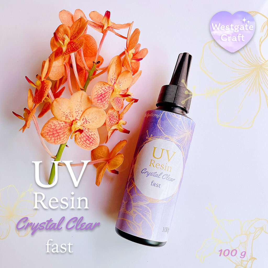 UV Resin Crystal Clear Fast 100g ใสมาก แห้งเร็วมาก แต่ตอนอบมีกลิ่นฉุน ...