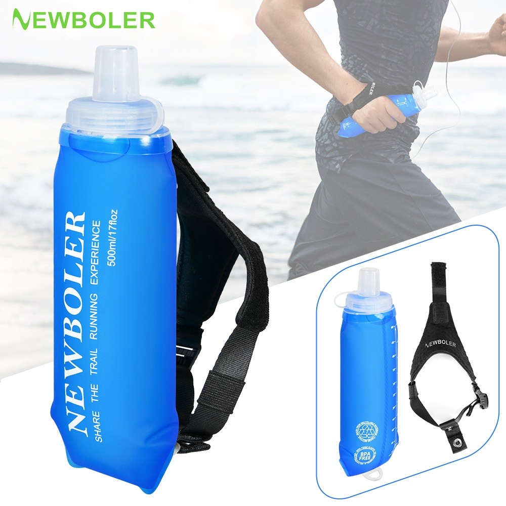 Newboler 500ml Running Handheld Soft Flask วิ่งกีฬาขวดน้ํานุ่ม TPU ขวด ...