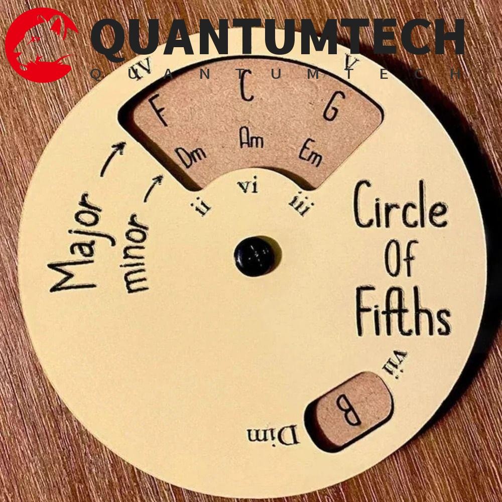 QUANTUMTECH กีตาร์คอร์ดล้อ,ไม้วงกลมของ Fifths ล้อไม้ Melody เครื่องมือ, ล้อไม้กลมน้ําหนักเบาเพลง ...