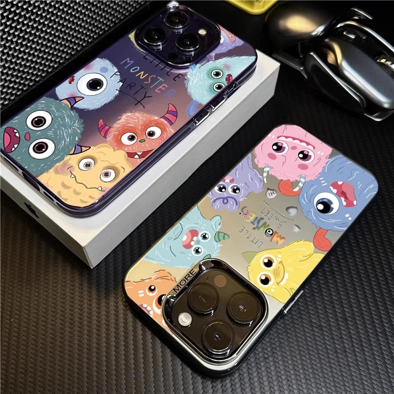 โลหะชุบโลหะด้วยไฟฟ้า ไอโฟน อิโลโกนิค for 11 iPhone 12 13 14 15Pro MAX X ...