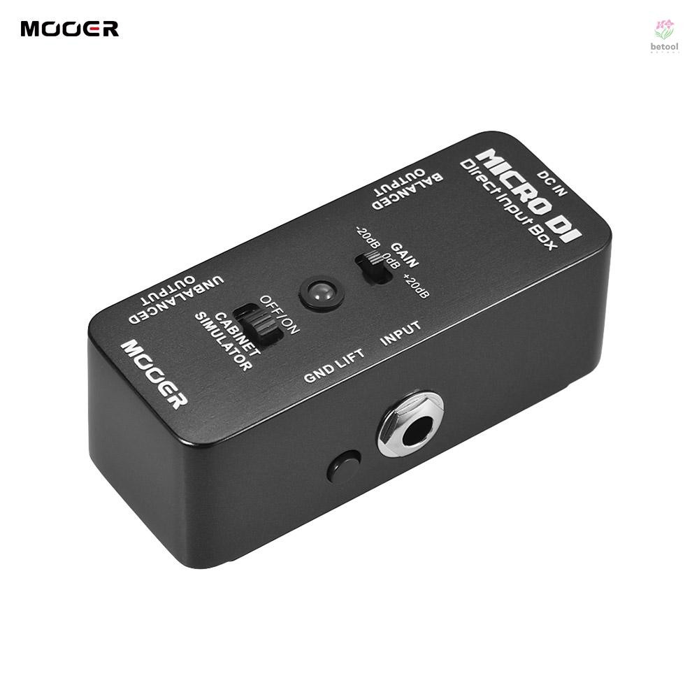 Mooer MICRO DI ตู้จําลอง DI กล่องอินพุตโดยตรงกล่องเหยียบเปลือกโลหะเต็ม ...