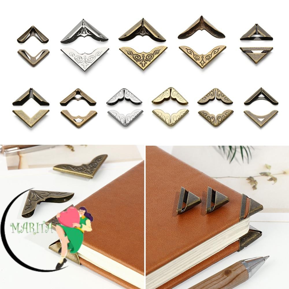 Marita 4 ชิ้นมุมโลหะ Retro DIY Menus Book อุปกรณ์สมุดภาพ | Shopee Thailand