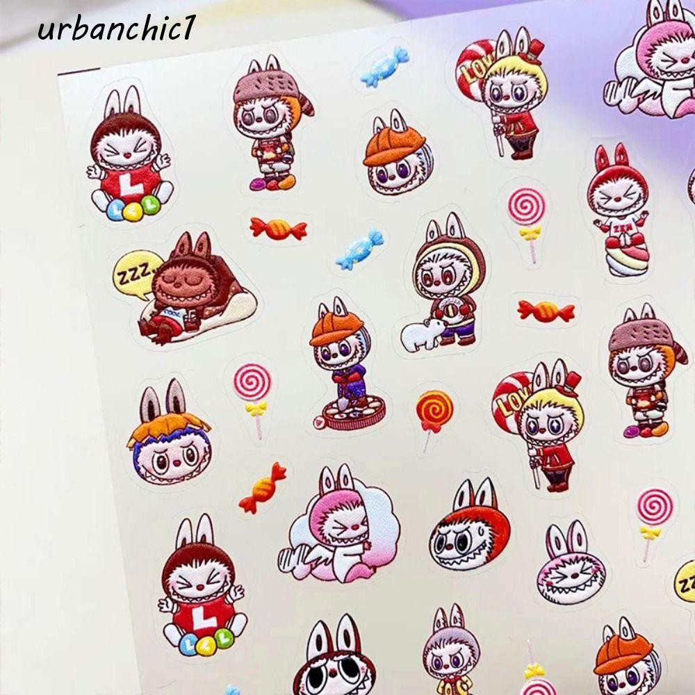Urbanchic Labubu สติ๊กเกอร์, สติ๊กเกอร์ติดเล็บ Labubu Kirby, สติ๊กเกอร์ ...