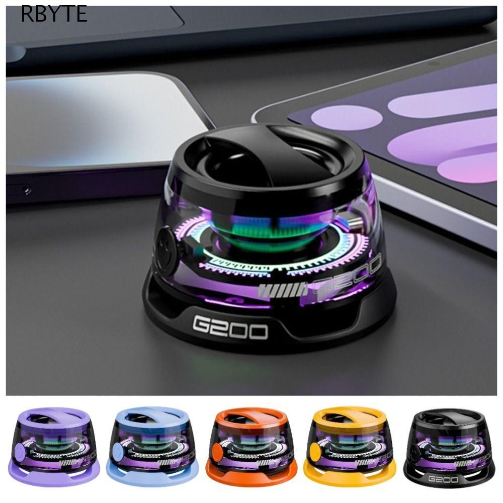 RBYTE ลําโพงบลูทูธขนาดเล็ก, 2-in-1 Magnetic Phone Stand, มัลติฟังก์ชั่นพร้อมไฟ RGB คุณภาพเสียง ...