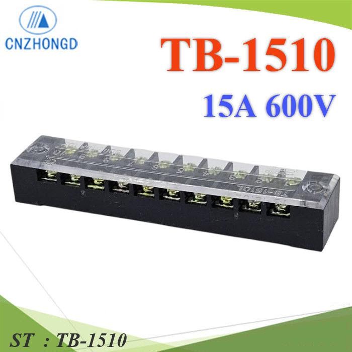 เทอร์มินอลบล็อก TB1510 แผงต่อสายไฟ ขนาด 15A 600V แบบ 10 ช่อง รุ่น TB-1510 | Shopee Thailand