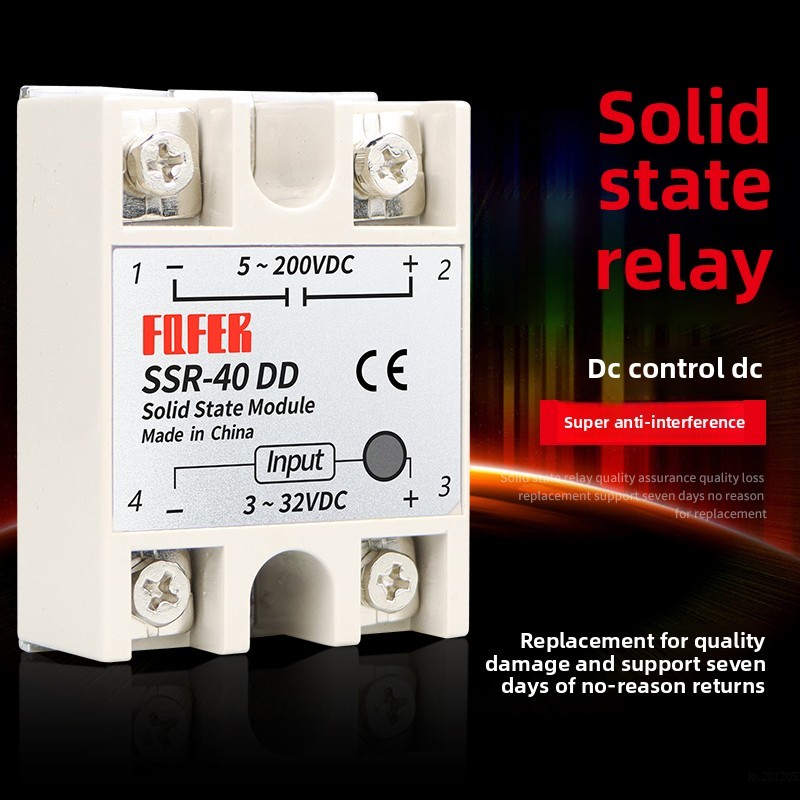 รีเลย์โซลิดสเตตเฟสเดียว SSR-25DD 10DD 40DD 60dd ควบคุม DC SSR-40DD | Shopee Thailand