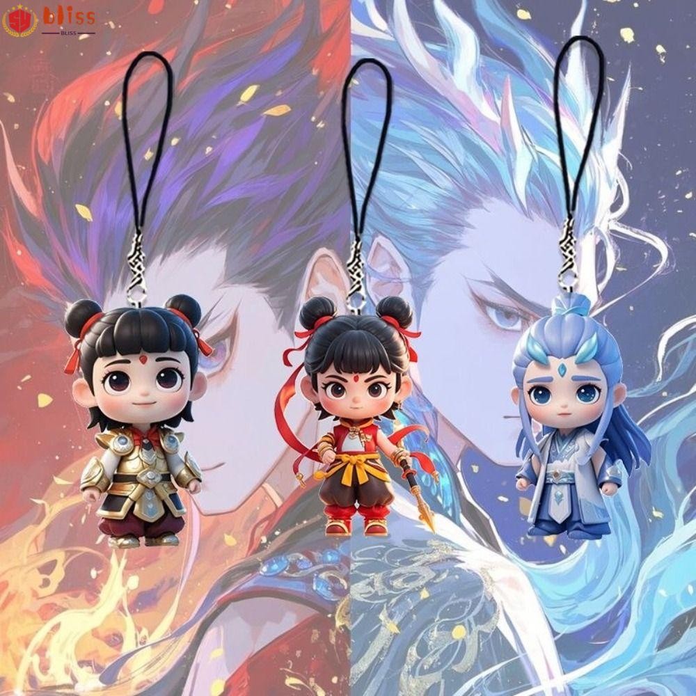 พวงกุญแจ BLLISS, อะคริลิค Ao Bing Nezha Key Chains จี้, การ์ตูนแบบพกพา ...