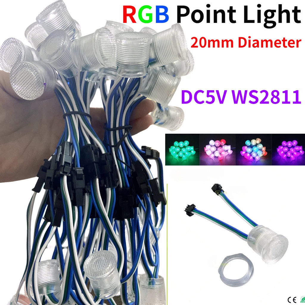 ใหม่ 10/20 ชิ้น/ล็อต 20 มม.DC5V WS2811 LED พิกเซลกันน้ําไฟ ...