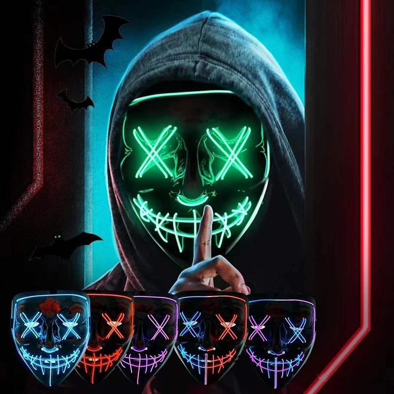 Erudent Cyberpunk LED Neon Mask ผู้ใหญ่ Masque Grow In The Dark หน้ากาก ...