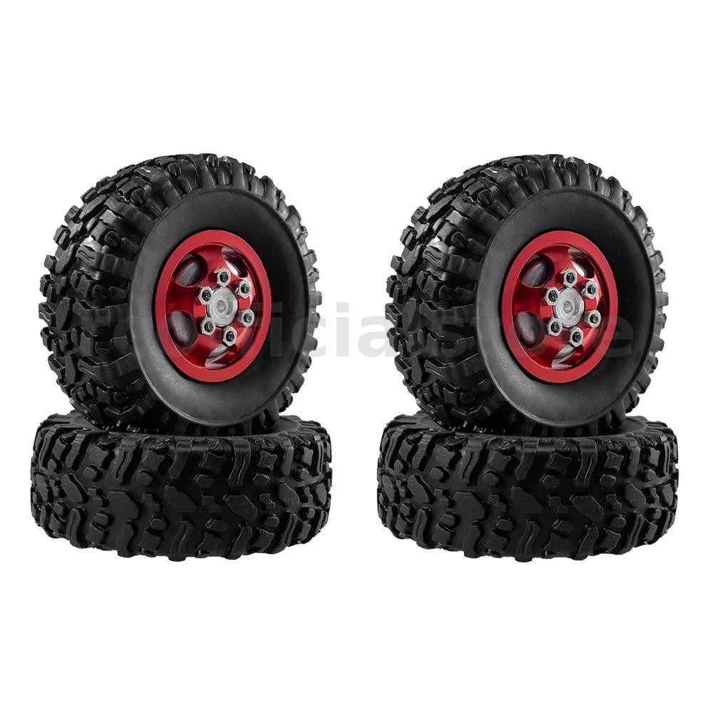 4pcs โลหะอัพเกรดล้อและยางสําหรับ 1/12 MN82 LC79 MN78 WPL D90 D91 D96 ...