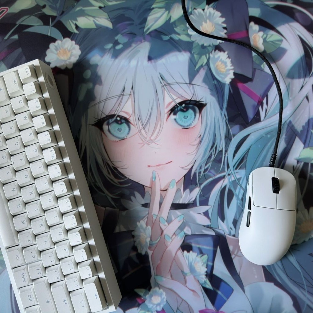 Wallhack-sp004 hatune miku แผ่นรองเมาส์กระจกนิรภัยเคลือบแผ่นรองเมาส์ ...