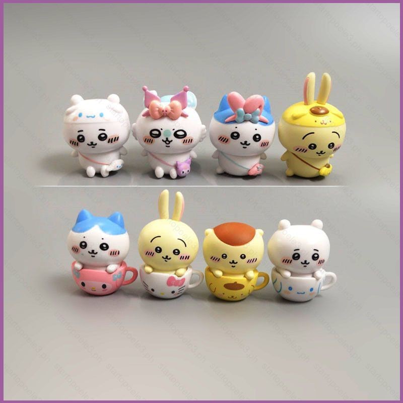 Ellen 8 ชิ้น Chikawa Action Figure Usagi Hachiware Rimanju สวมใส่ ...