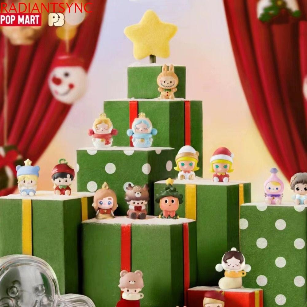 Radiantsync การ์ตูน Action Figure, Pop Mart คริสต์มาส Labubu Molly การ์ตูนของเล่น, Mini Dimoo ...