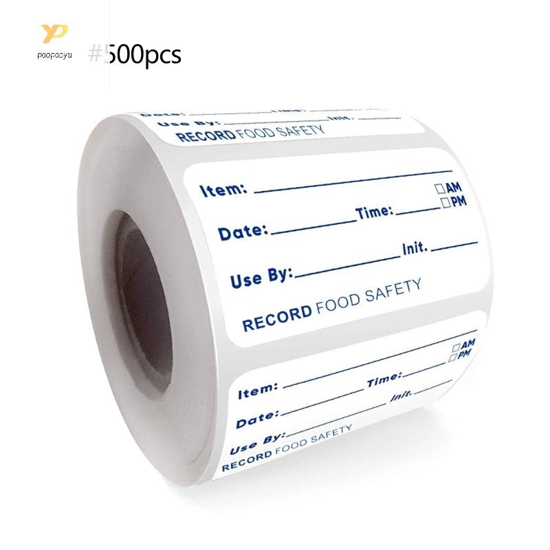 Ppy 500 ชิ้นม้วนป้ายสติกเกอร์ป้ายสําหรับขวดแก้วโลหะคอนเทนเนอร์ตู้เย็น ...
