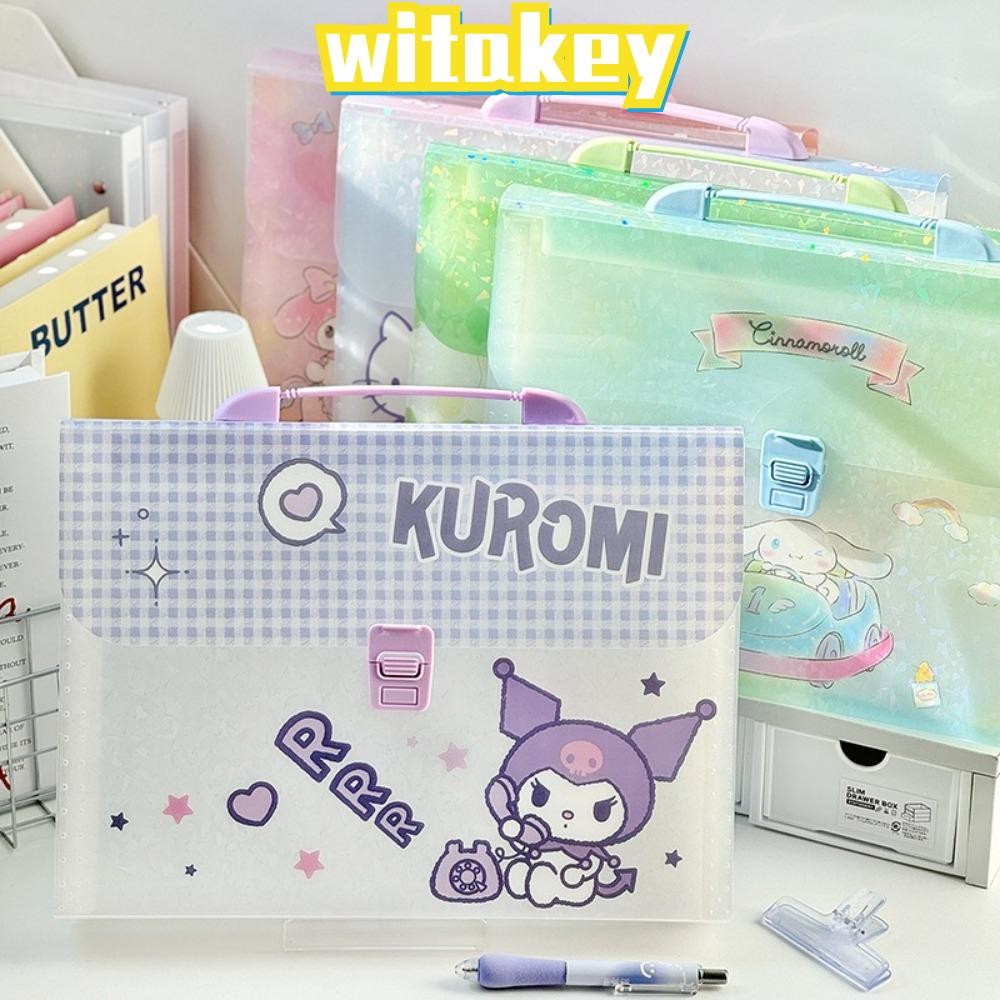 กระเป๋าแฟ้มขยาย WITAKEY, แฟ้ม A4 A4 12 ชั้น, การจําแนกมือถือโฟลเดอร์เก็บกระดาษทดสอบแบบพกพา ...