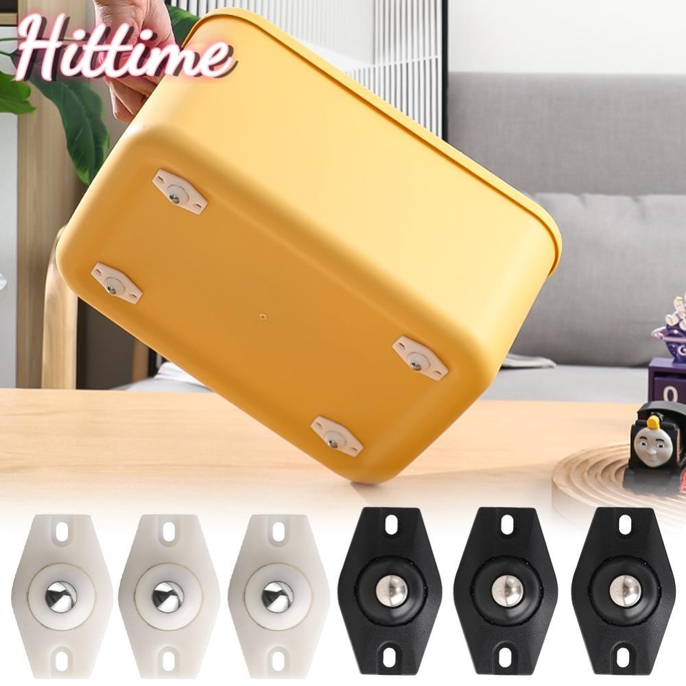 Hittime 4 ชิ้น/เซ็ตไม่เจาะกาว Universal กล่องเก็บล้อกล่องจัดระเบียบกาว Ball Universal Pulley ...