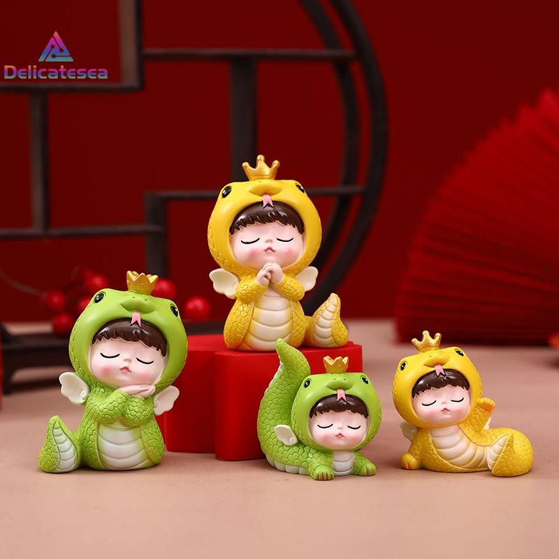 [Delicatesea] การ์ตูนงูตุ๊กตาเด็กเค้ก Toppers เครื่องประดับเทศกาล 2025 ...