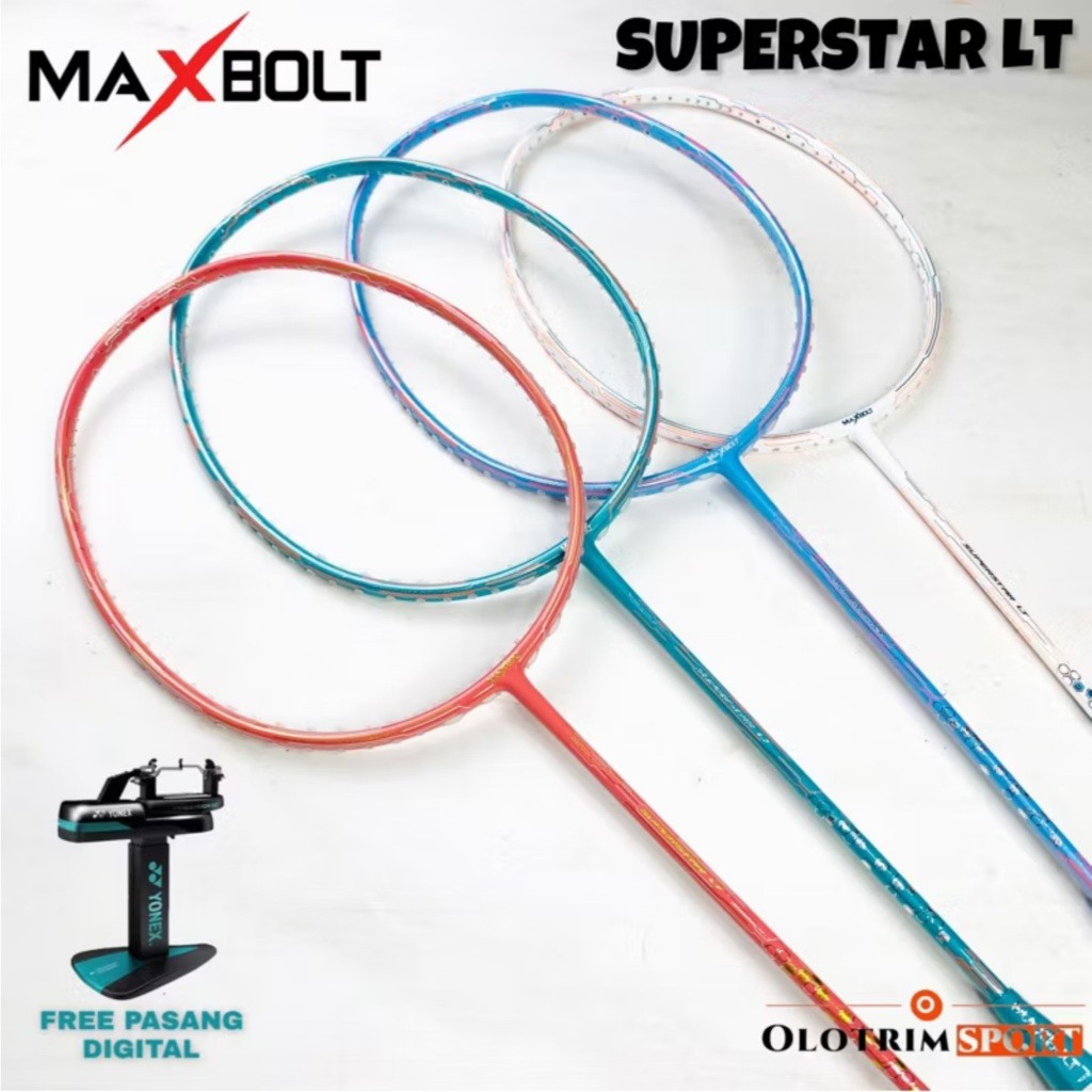 ไม้แบดมินตัน MaxBolt Superstar LT Rainbow 75gr 30lbs ดั้งเดิม | Shopee ...