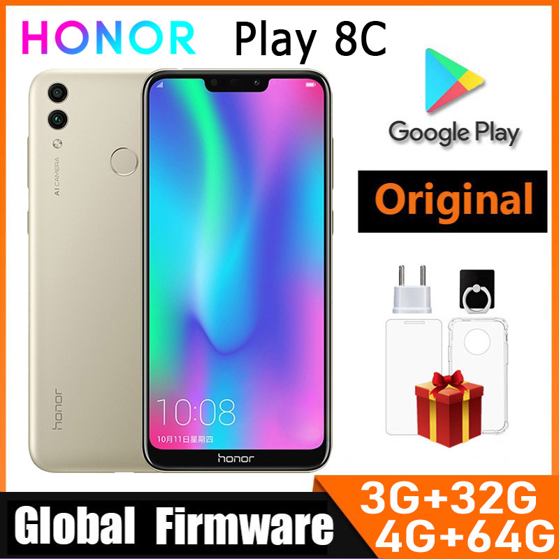 Honor Play 8C สมาร์ทโฟน Global Firmware CPU Qualcomm Snapdragon 632 กล้องหลัง 13MP 6.26 นิ้ว ...