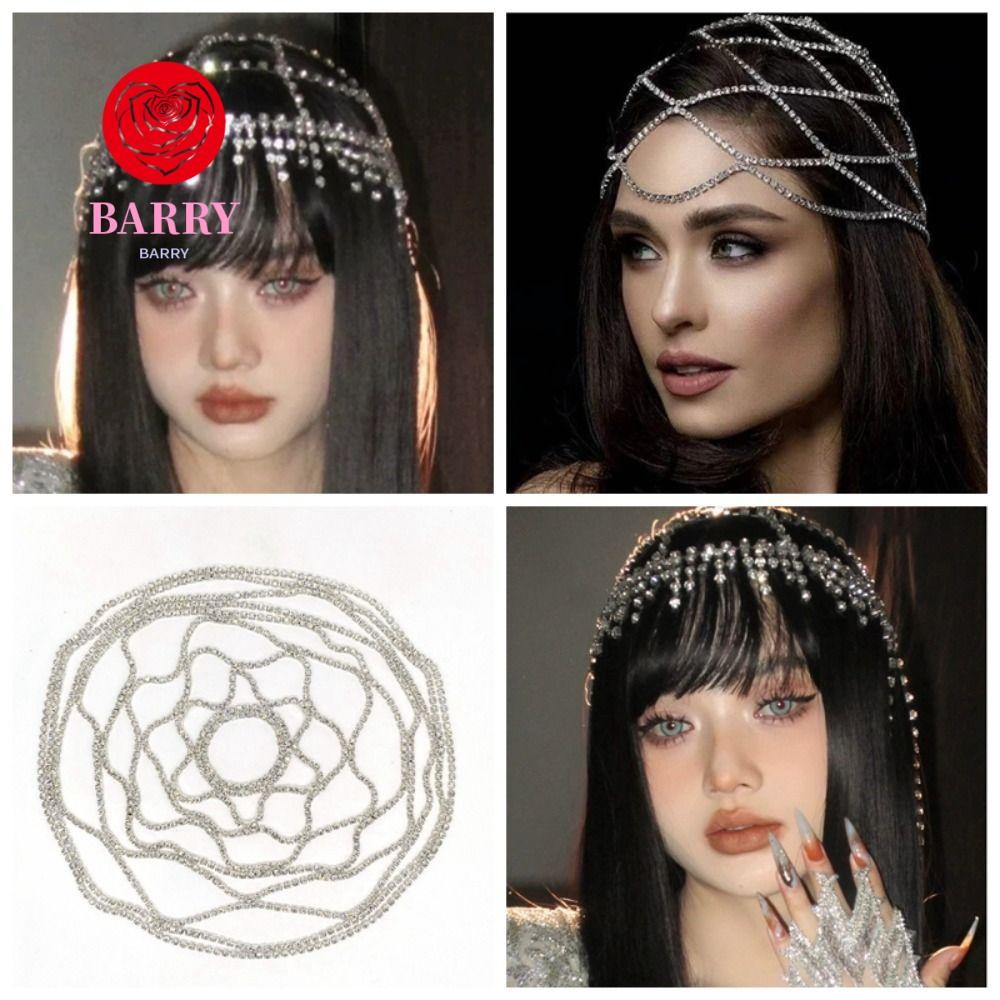 BARRY ที่คาดผมคริสตัล Rhinestone, การแสดงการแสดงหรูหรา Starry Shiny ...