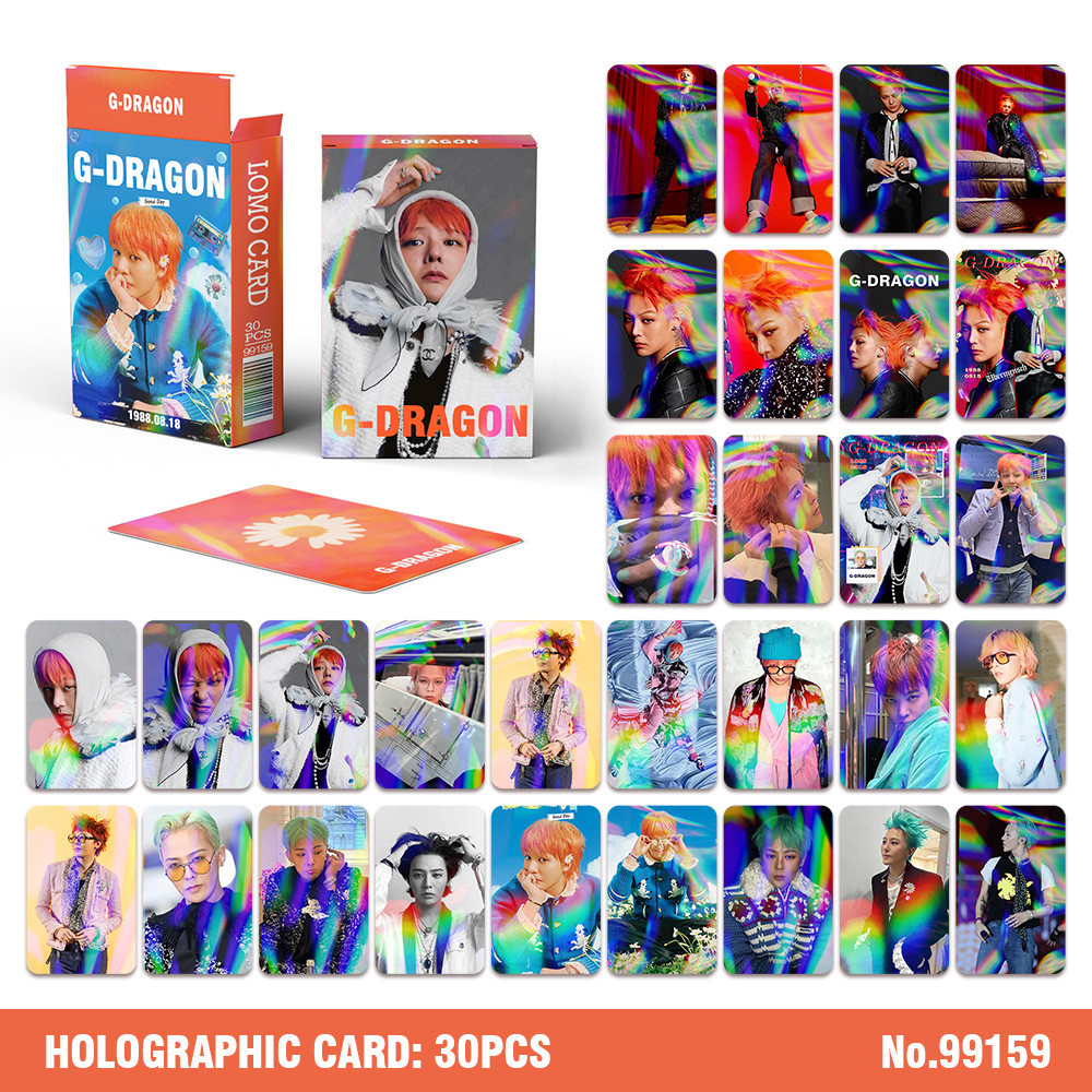 G-Dragon Photocard BIGBANG Lomo Card การ์ดโฮโลแกรม 124 ชิ้นการ์ด ...