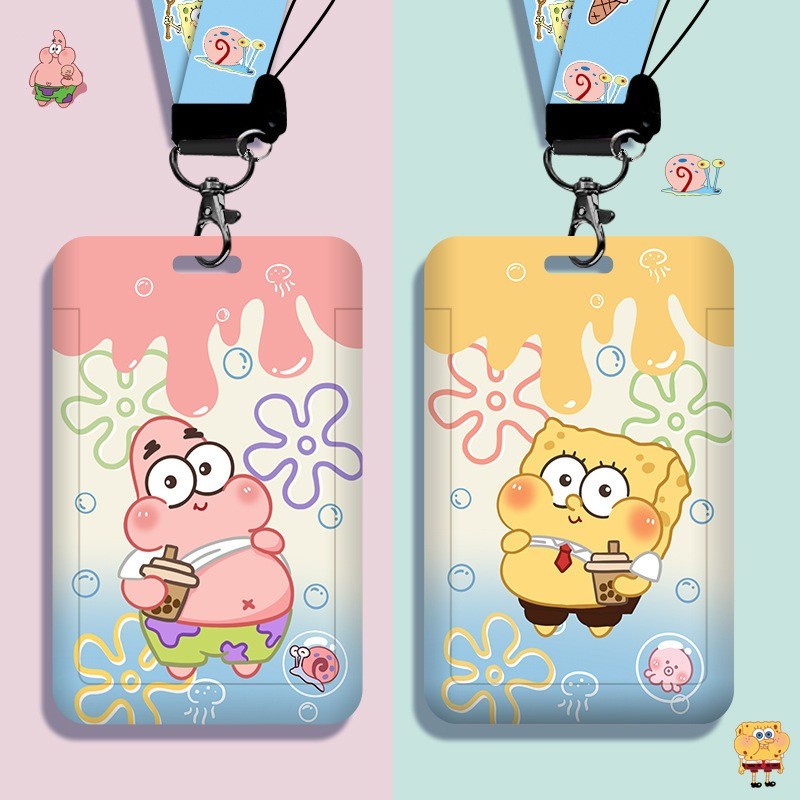 การ์ตูน SpongeBob SquarePants Tether Card Holder น่ารัก Patrick Star ...