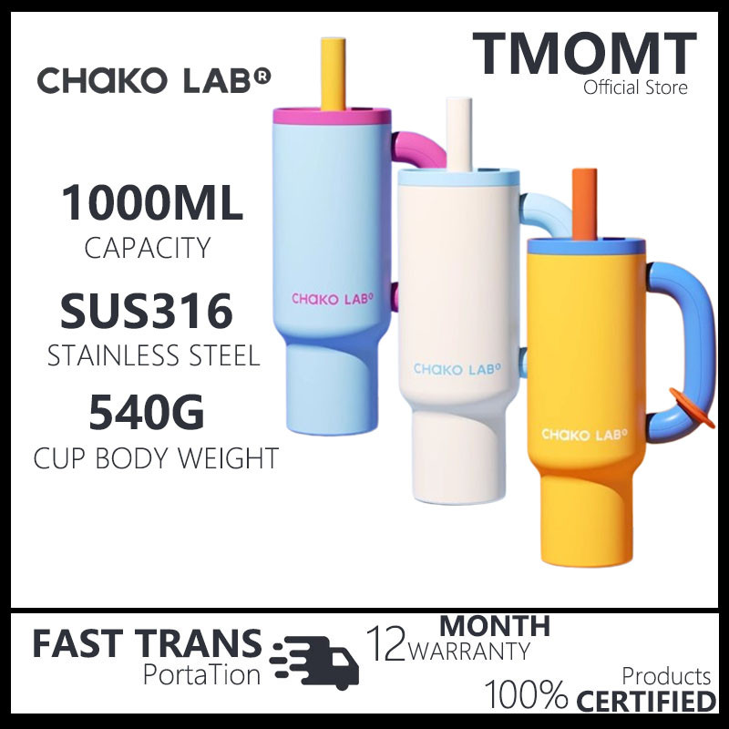 CHAKO LAB HX024C แบบพกพา 1050ML ความจุขนาดใหญ่ Long Term ฉนวนกันความร้อน Big Mac ฟางฉนวนถ้วย ...
