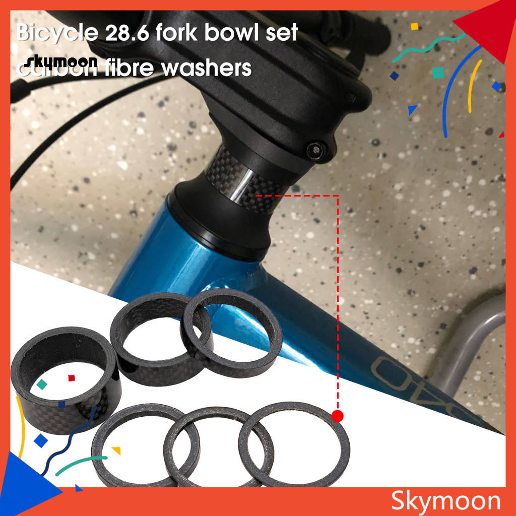 Skym * 6 ชิ้น/เซ็ต Burr ฟรี Stem Spacers ส่วนจักรยานความแข็งแรงสูง Stem ชุดหูฟัง Spacers ติดตั้ง ...