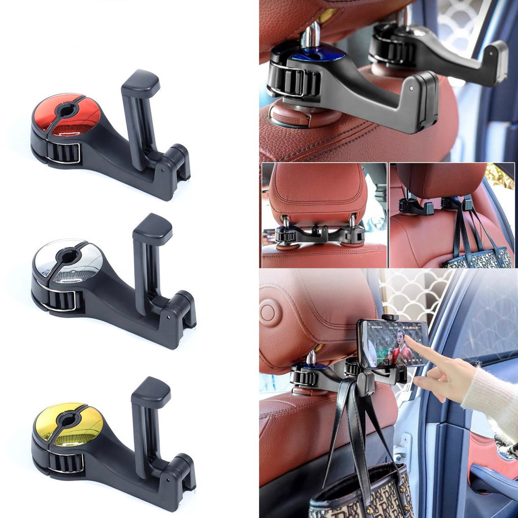 HEXMA ตะขอเกี่ยวของอเนกประสงค์ในรถ ที่วางมือถือ ที่แขวนของในรถ ตะขอแขวนของในรถ ตะขอแขวนหลังเบาะ ...