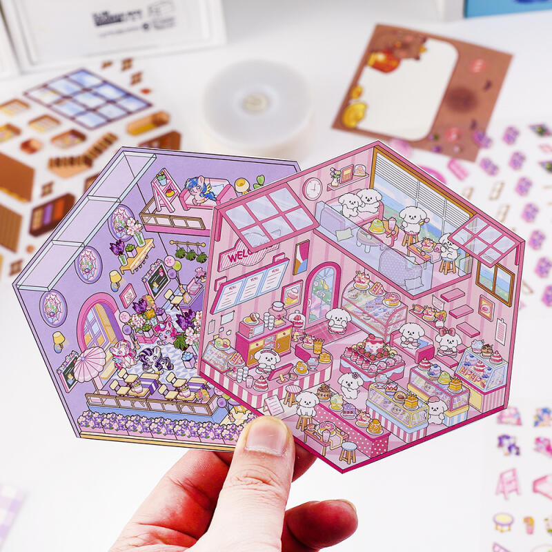 Kowei 3 ชิ้น [ชุดร้านน่ารัก] Kawaii Journal สติกเกอร์สติกเกอร์กันน้ํา ...