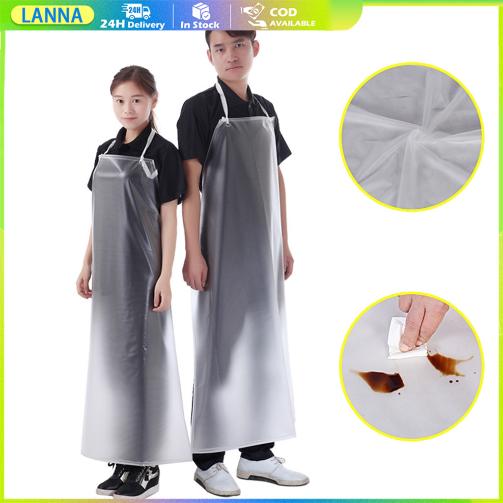 ร้านอยู่ที่ไทย 65*108ซม.ผ้ากันเปื้อน PVC ใส ผ้ากันเปื้อนใส่ทำงาน ...