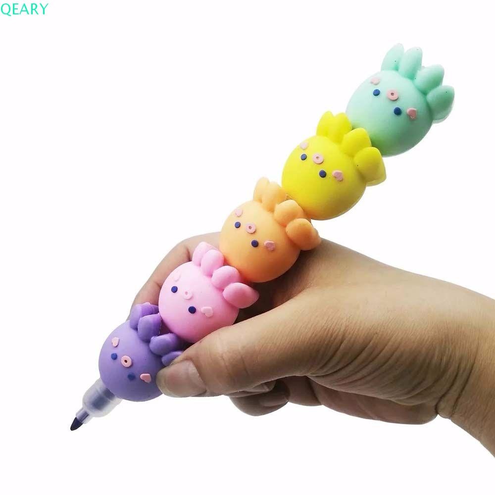 Qeary Highlighter Assembly Kawaii School Office Supply เครื่องเขียนปาก ...